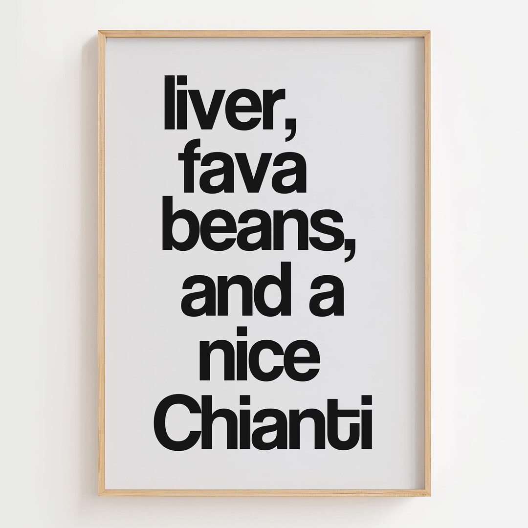 Hannibal Lecter Wall Art, Silence of the Lambs Quote, Psychological ...