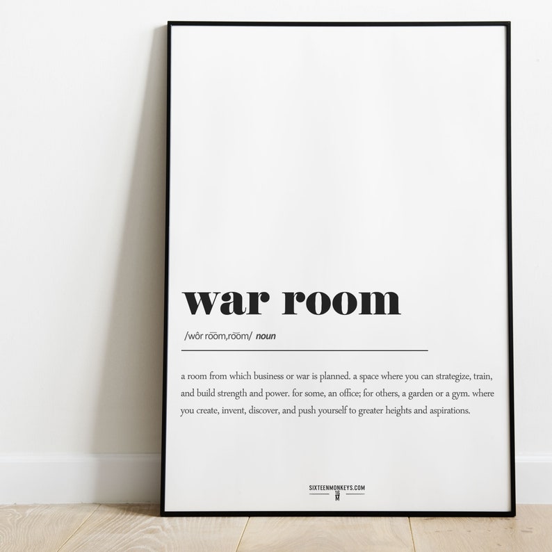 Defining the War Room in White Art Print. Digital Download. - Etsy