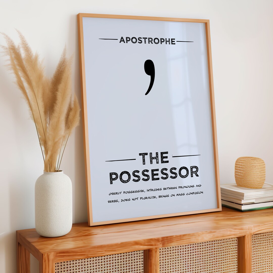 Funny Grammar Poster, Teacher Gift, Educational Wall Art, Short Story ...