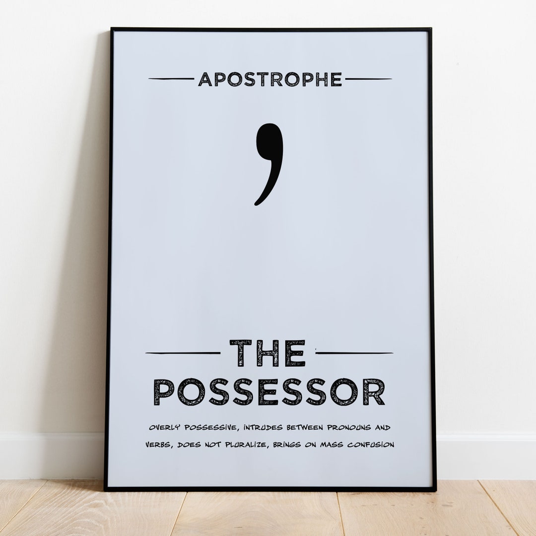 Funny Grammar Poster, Teacher Gift, Educational Wall Art, Short Story ...