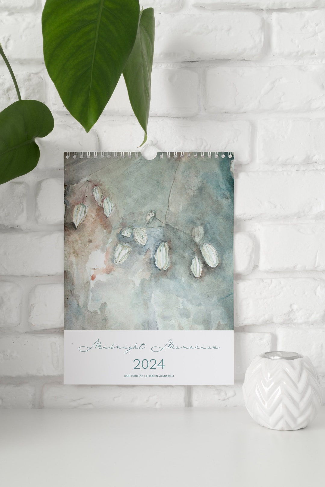 2024 Wall Calendar Watercolor Painting Plants and Flowers A4 - Etsy