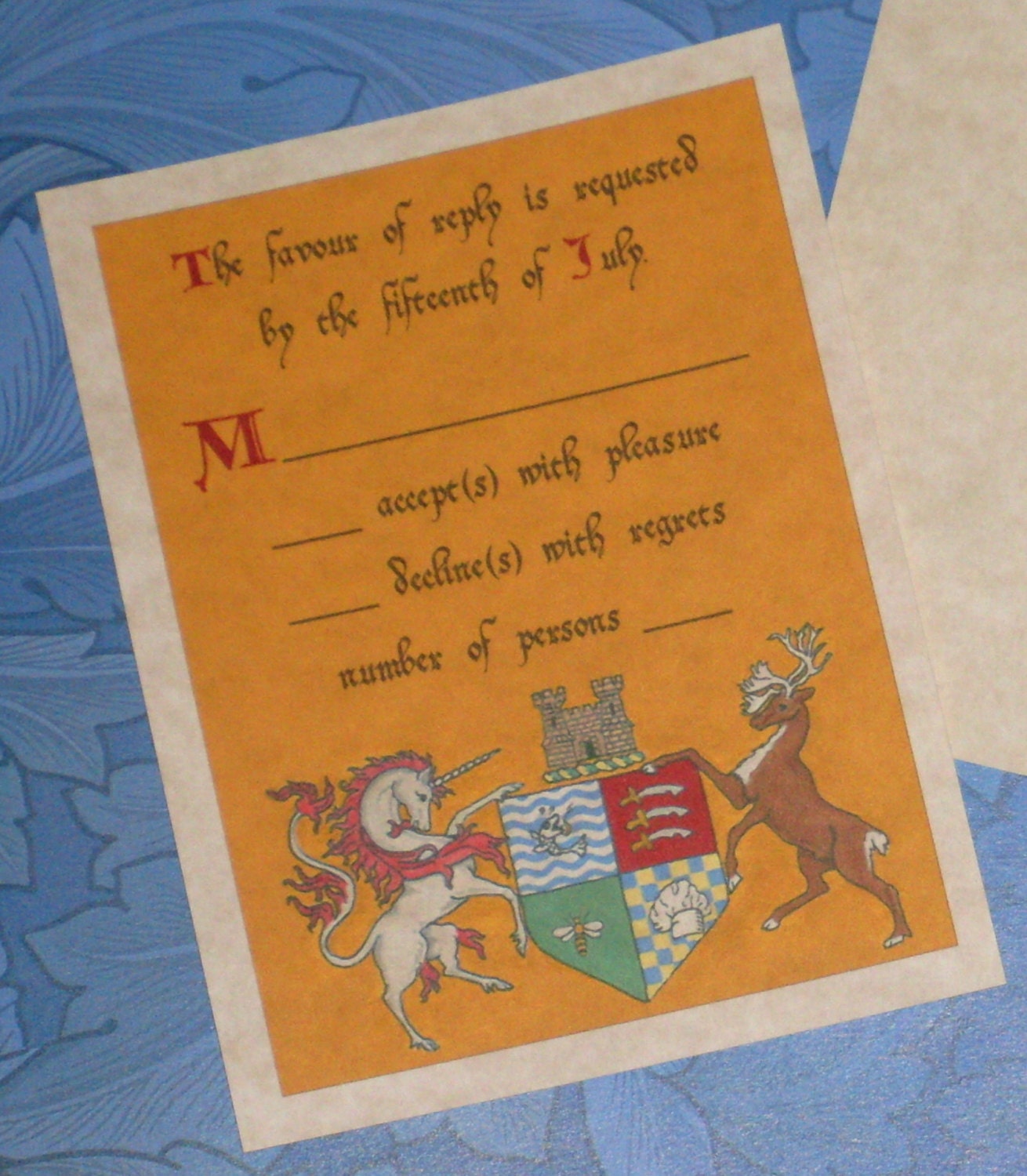 Tudor Rose Invitation Renaissance Invitation Elizabethan - Etsy UK
