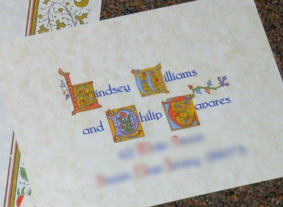 Medieval Scroll Renaissance Scroll Coat of Arms Wedding - Etsy