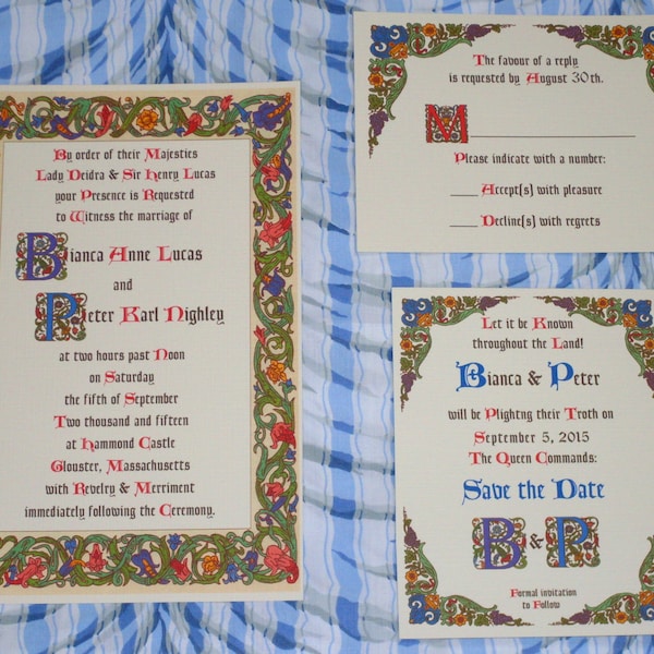 Renaissance Wedding Invitation - Etsy