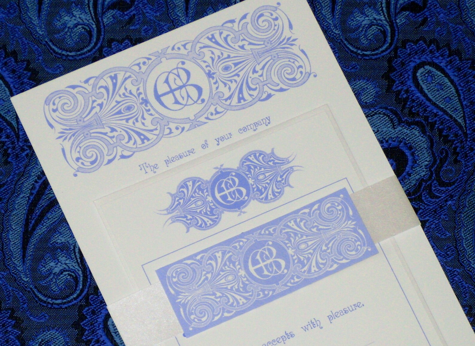 Victorian Invitation Edwardian Invitation Art Nouveau Blue - Etsy