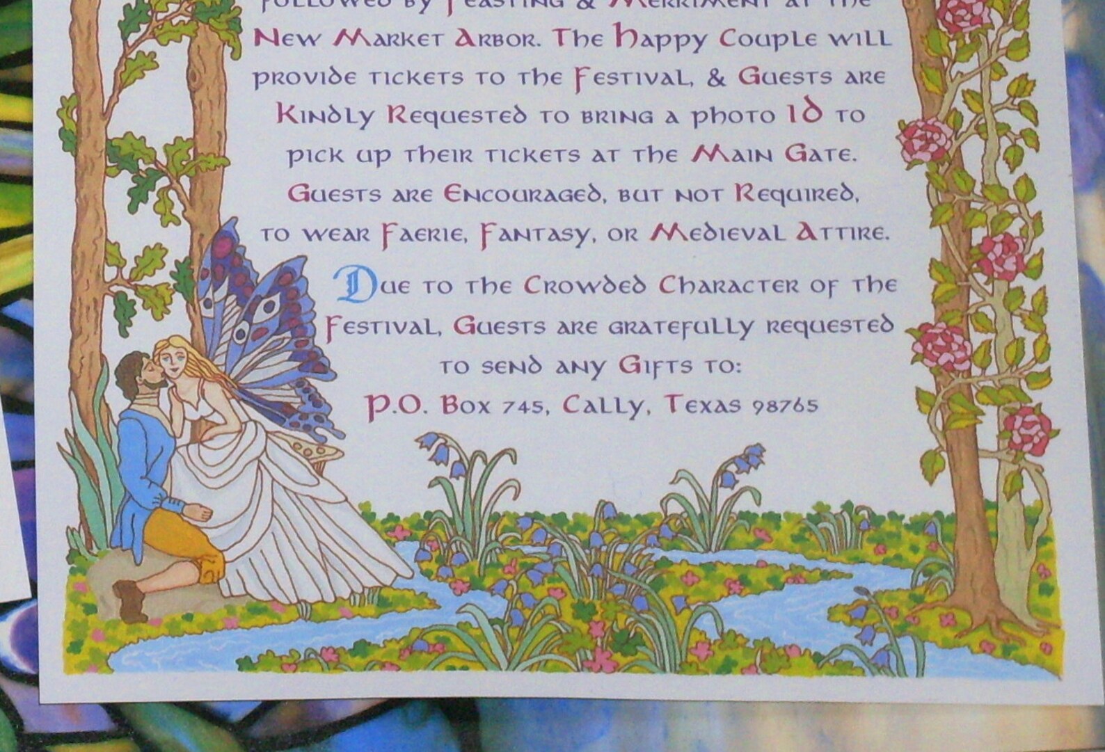 Fairy Wedding Invitation, Woodland, Fantasy, Magic, Wiccan, Fairy Tale ...