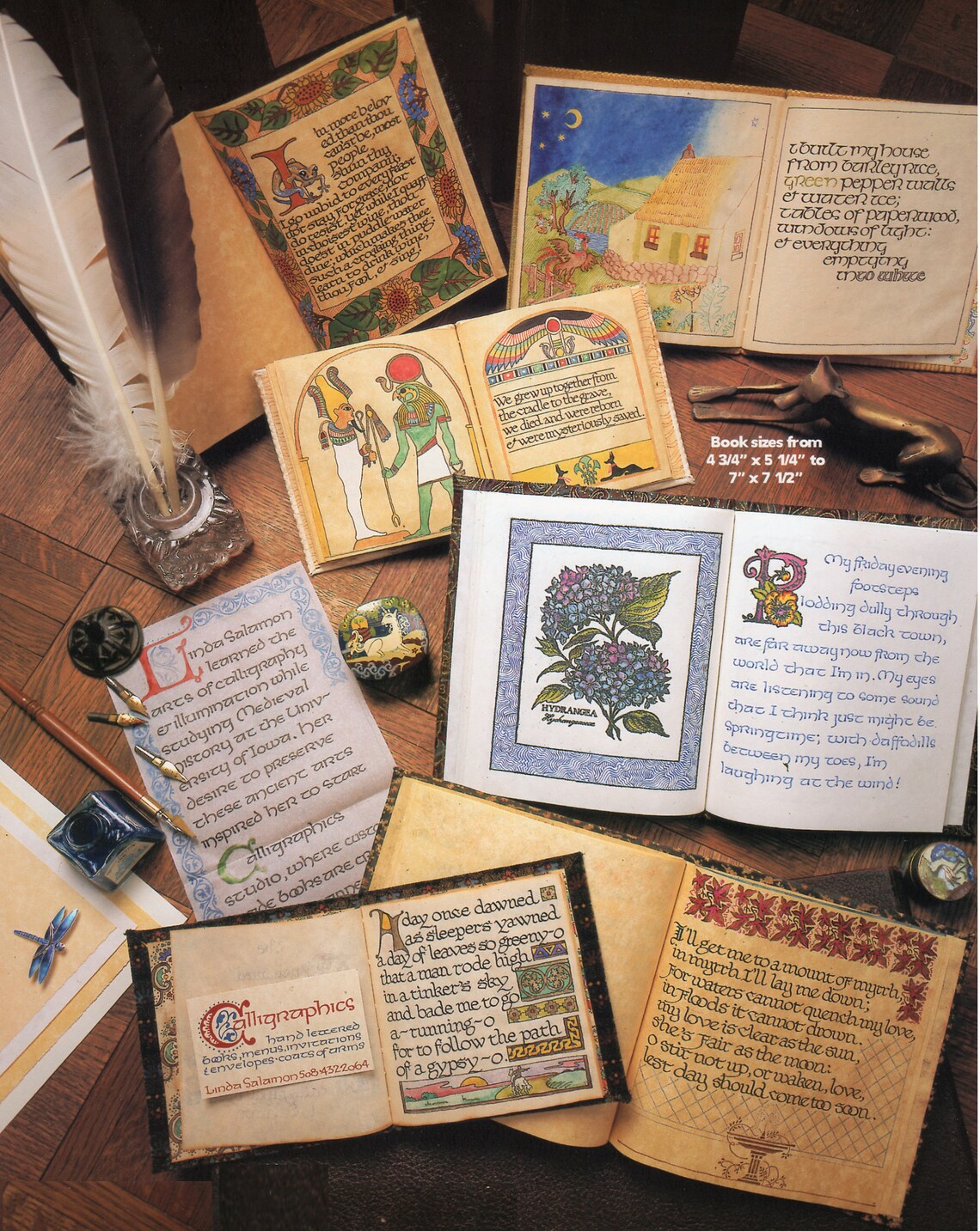 Hand Illuminated Manuscript Hand Painted Book Hand Bound - Etsy