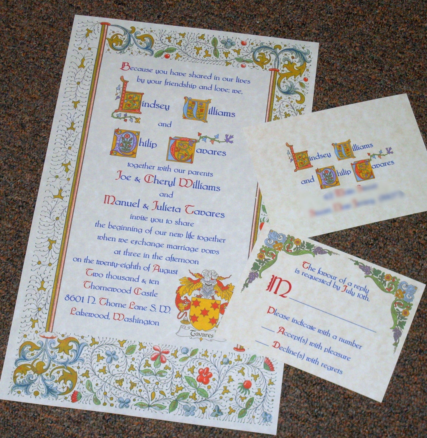 Medieval Scroll Renaissance Scroll Coat of Arms Wedding - Etsy