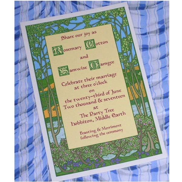 Middle Earth Wedding Invitation - Etsy