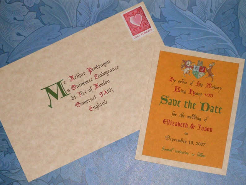 Tudor Rose Invitation Renaissance Invitation Elizabethan - Etsy UK