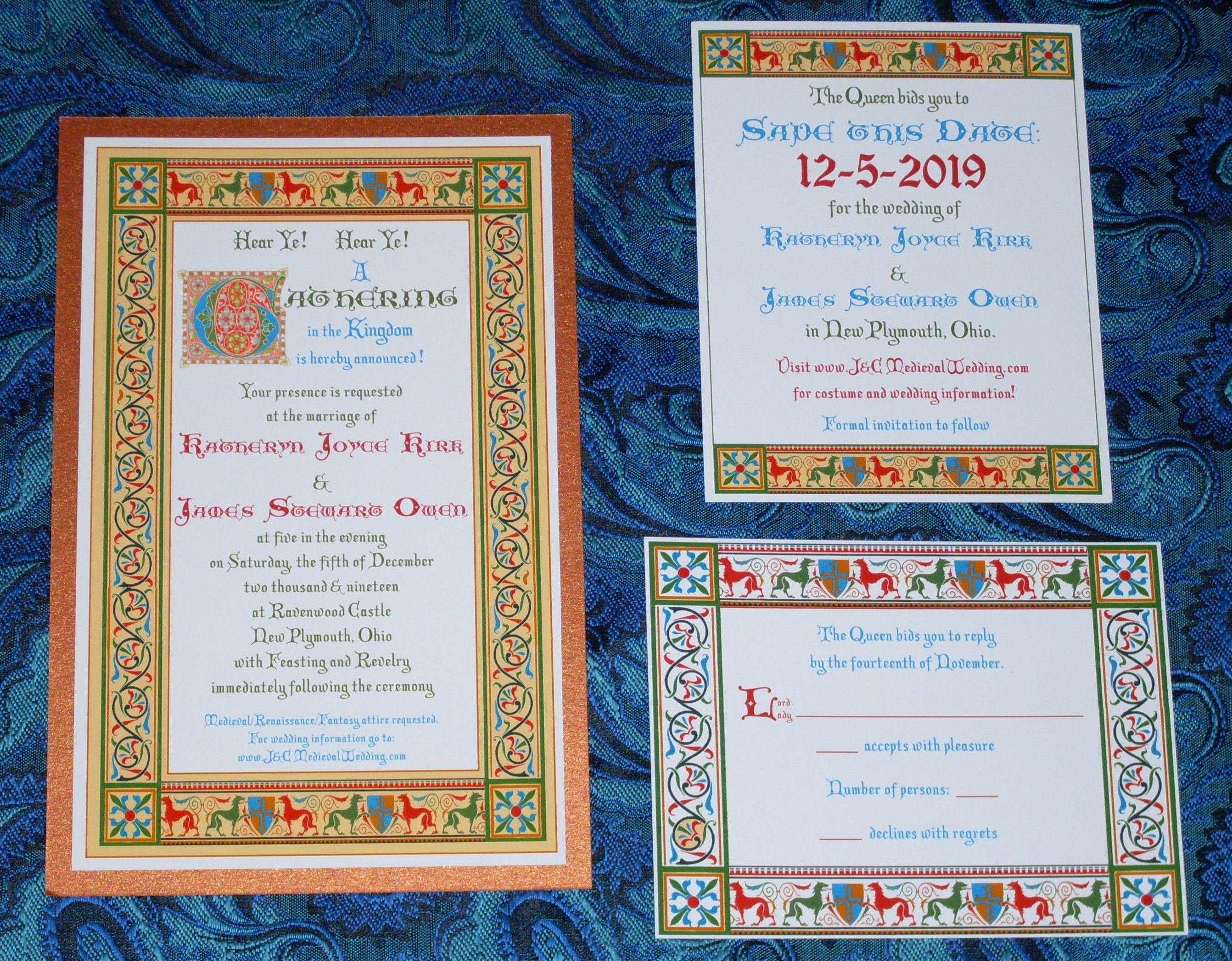 Renaissance Invitations Wedding Invitation Renaissance Etsy