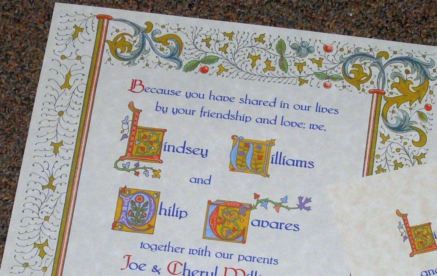 Medieval Scroll Renaissance Scroll Coat of Arms Wedding - Etsy