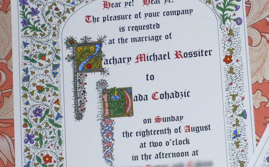 Renaissance Invitation Medieval Tudor Borgia Dragon - Etsy