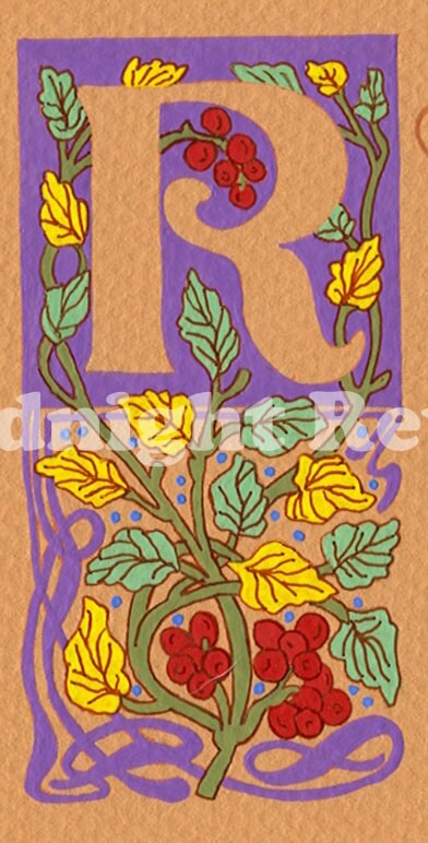 Hand-painted Monogram Personalized Calligraphy Painting | Etsy