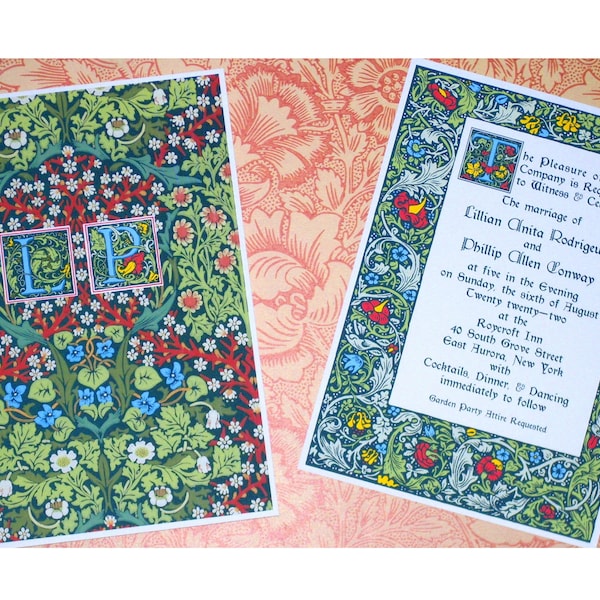 William Morris Wedding Invitation - Etsy