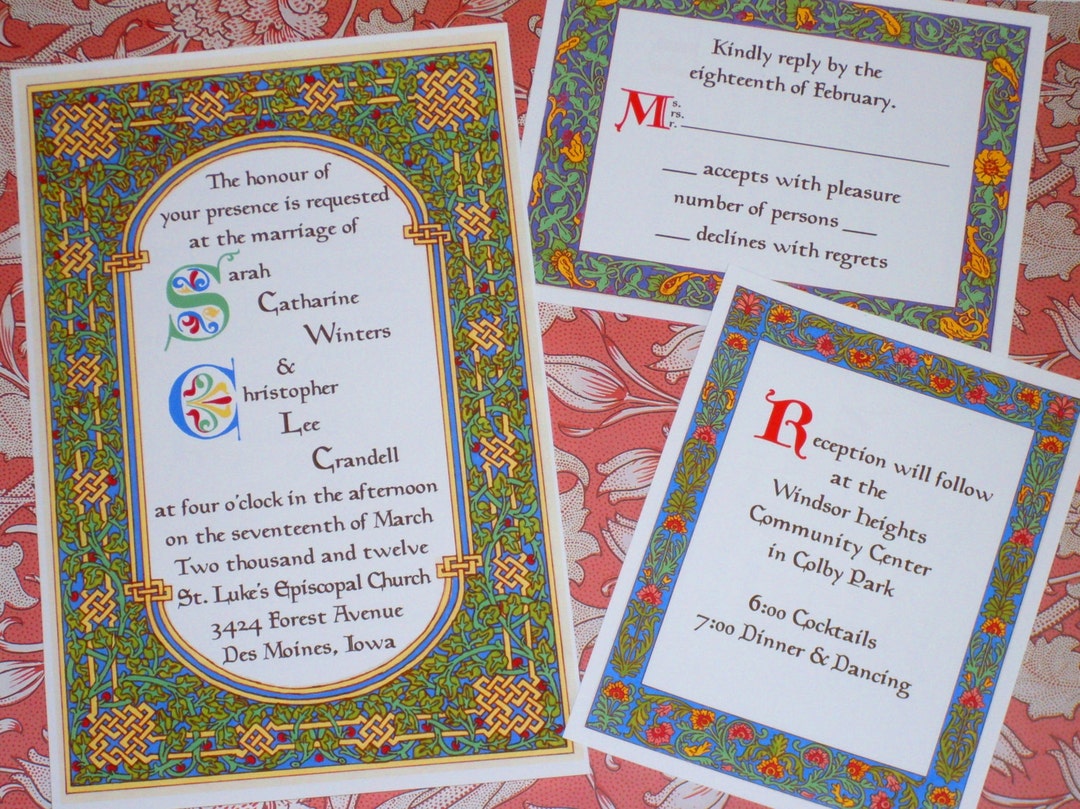 Hobbit Invitation, LOTR Invitation, Shire, Samwise Wedding Invitation ...