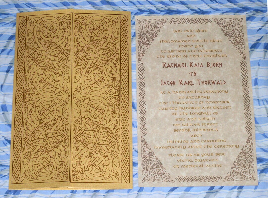 Viking, Celtic Knot, Valhalla Gates, Skyrim, Gold and Parchment ...