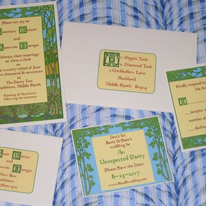 The Shire Hobbit LOTR Samwise Middle Earth Wedding Invitation Sample - Etsy