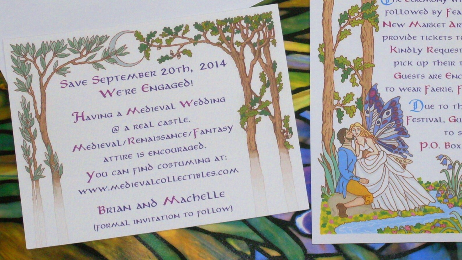 Fairy Wedding Invitation Woodland Wedding Fantasy Magic - Etsy