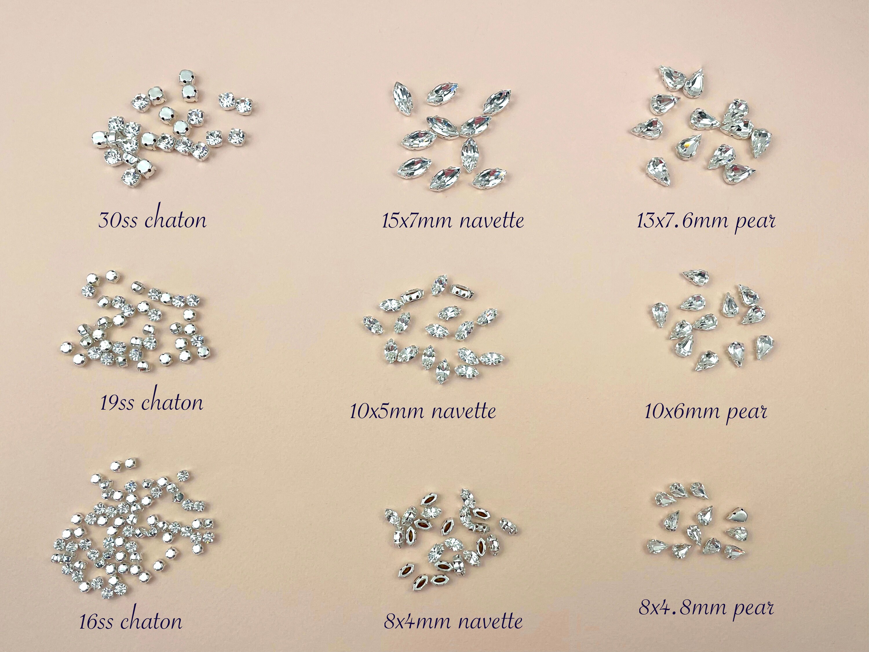 Preciosa Chaton Montees Sew on Stones Crystal Chatons - Etsy