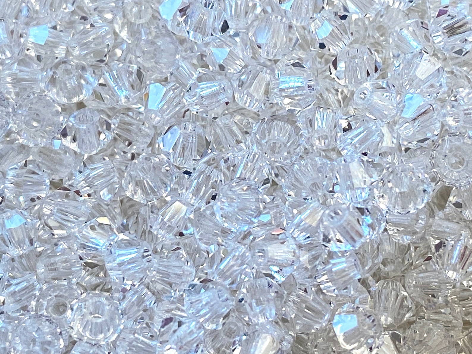 3mm Crystal Clear Bicone Crystal Beads Glass Bicones | Etsy