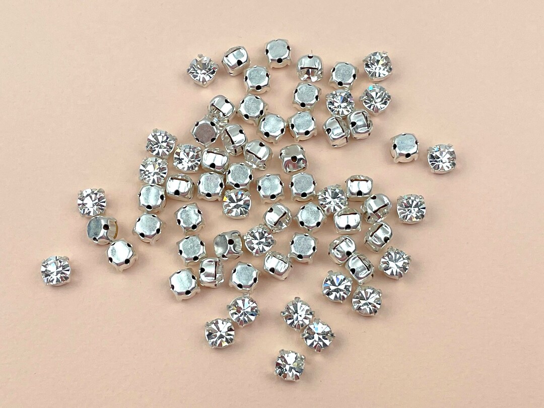 6.5mm Chaton Montees, 30ss ,6.5mm Chaton, Sew on Stone, Crystal Chatons ...