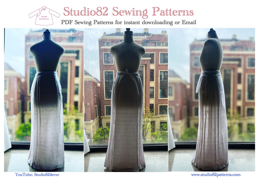 Digital Sewing Pattern of Horse-face Skirth Silhouette With Video ...