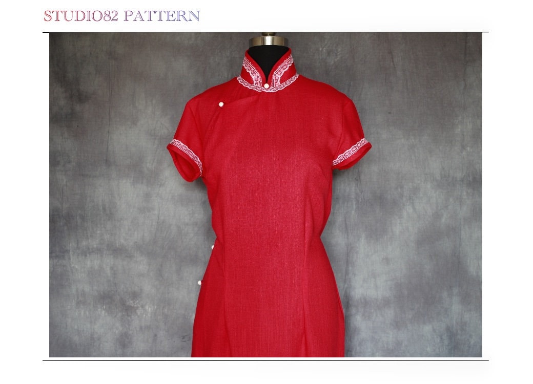 Cheongsam Sewing Pattern: Modern Qipao With Short Sleeves (PDF Pattern ...