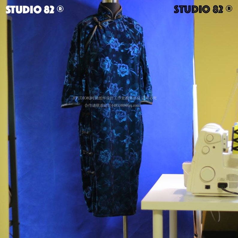 Cheongsam Gown Pattern : Mid-calf Length Bracelet Length - Etsy