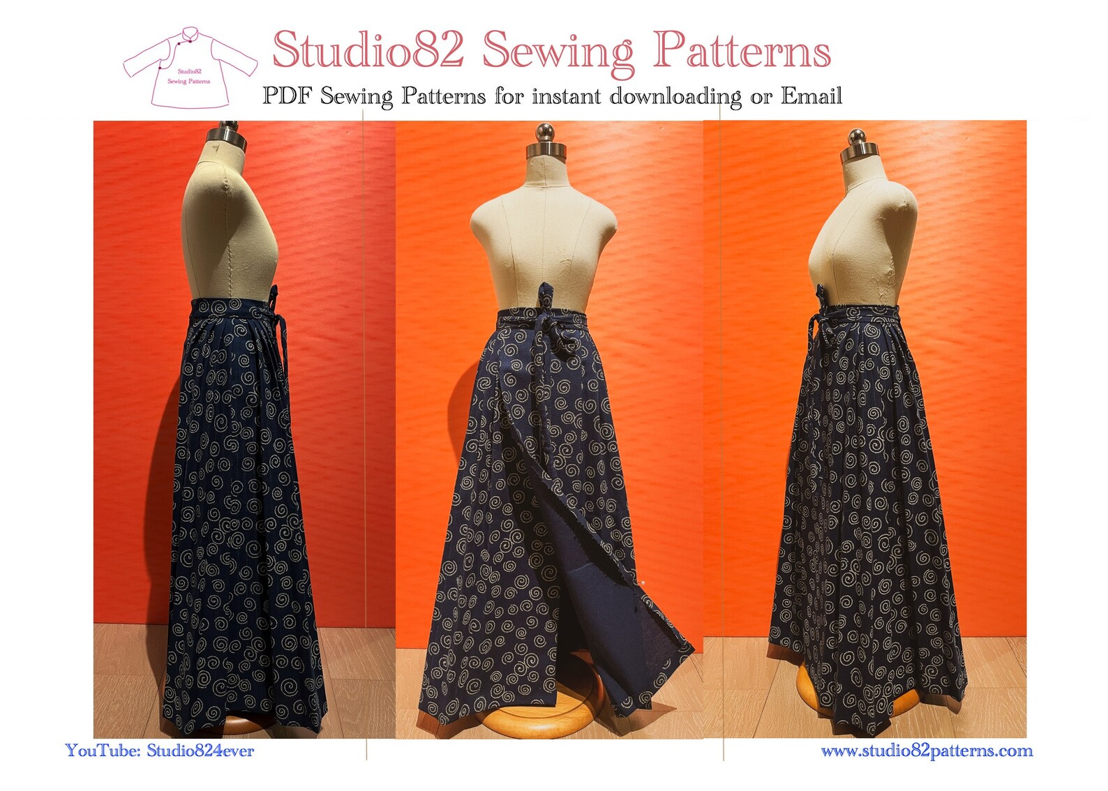 Digital Sewing Pattern of Horse-face Skirt(a Silhouette) With Video ...