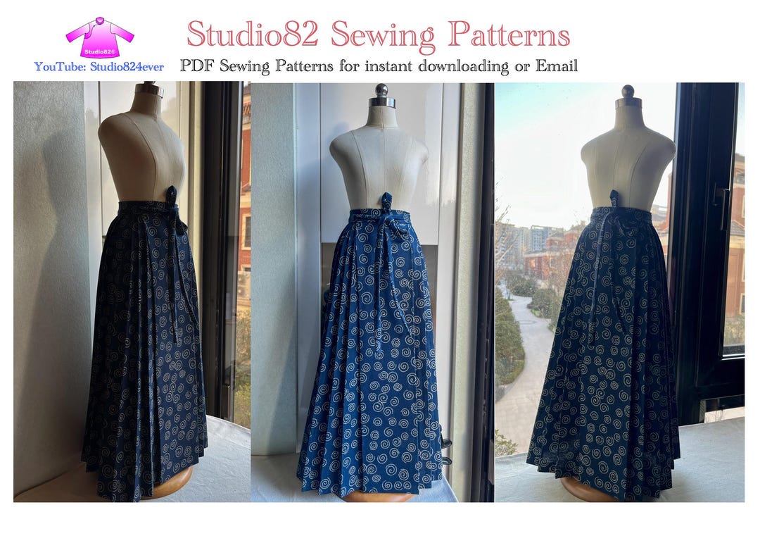 Digital Sewing Pattern of Horse-face Skirt(a Silhouette) With Video ...