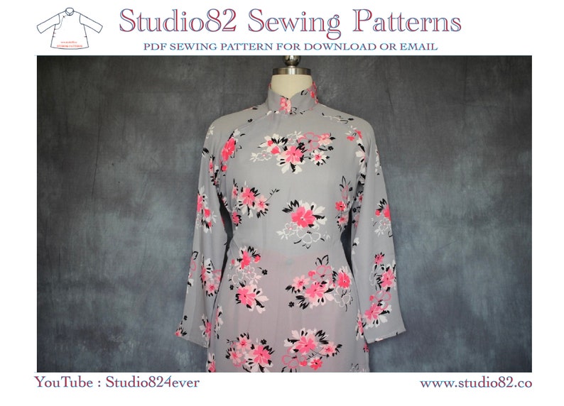 Áo Dài Sewing Pattern in PDF Format / STUDIO82 - Etsy
