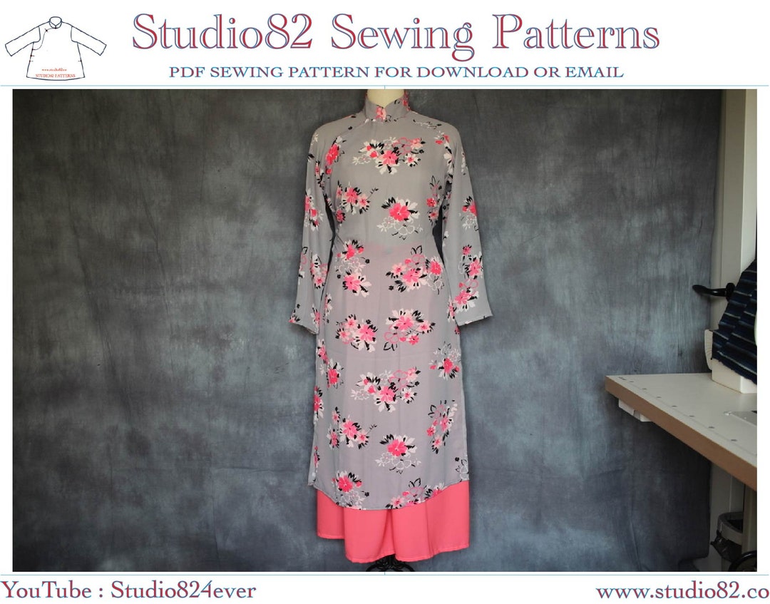 Áo Dài Sewing Pattern in PDF Format / STUDIO82 - Etsy