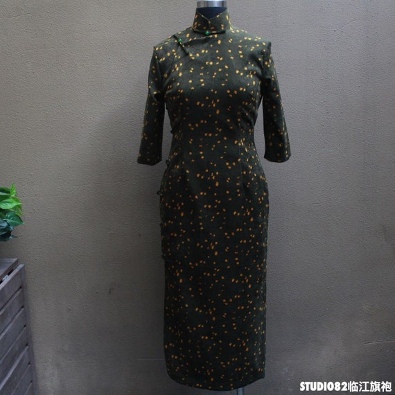Square-stand collar cheongsam PDF sewing pattern | Etsy