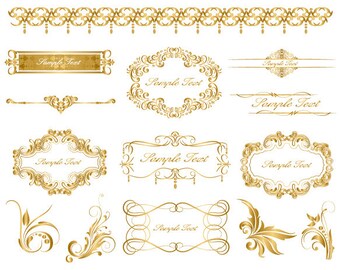 Gold Border Golden | Etsy