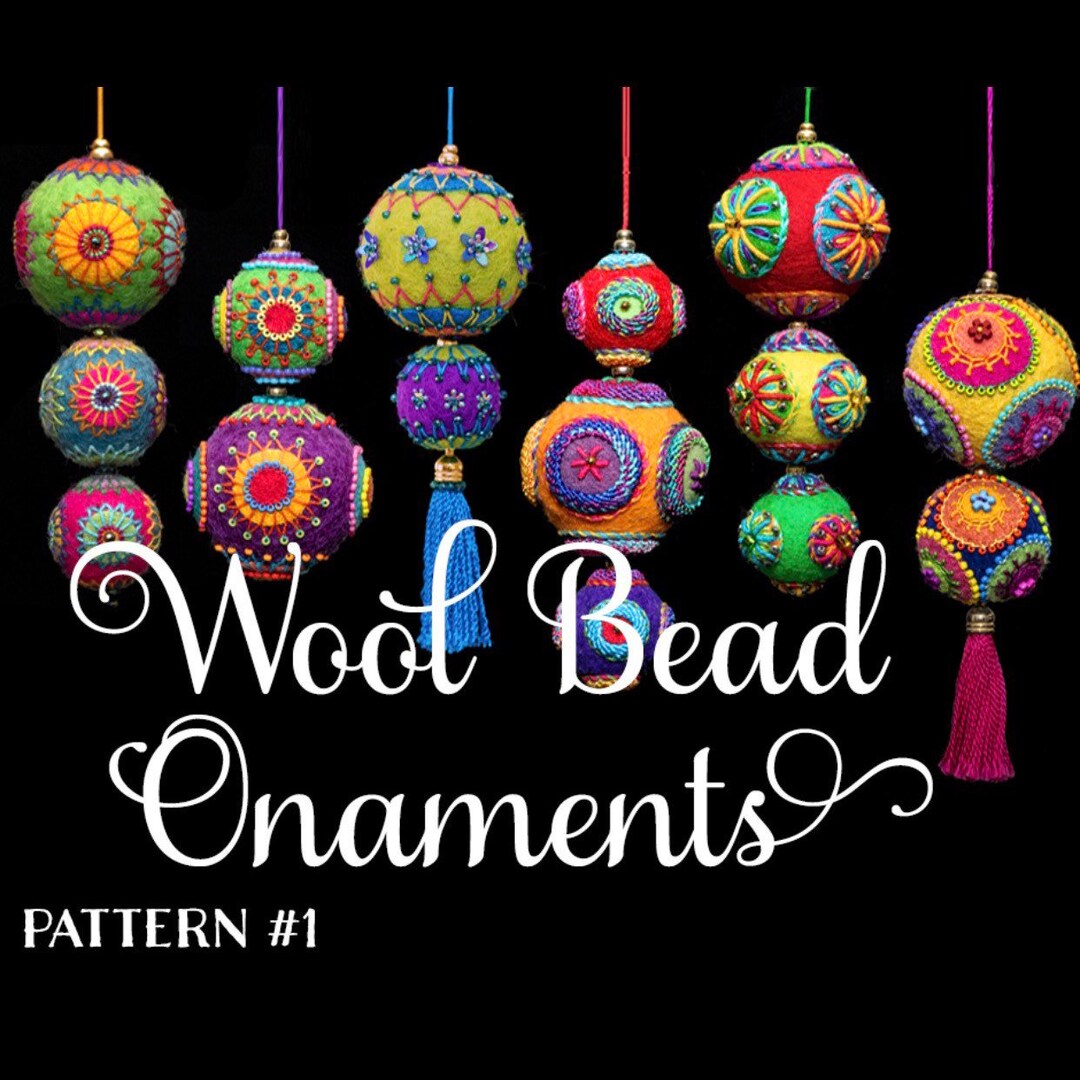 Wool Bead Ornaments #1 (pattern Only) - Etsy