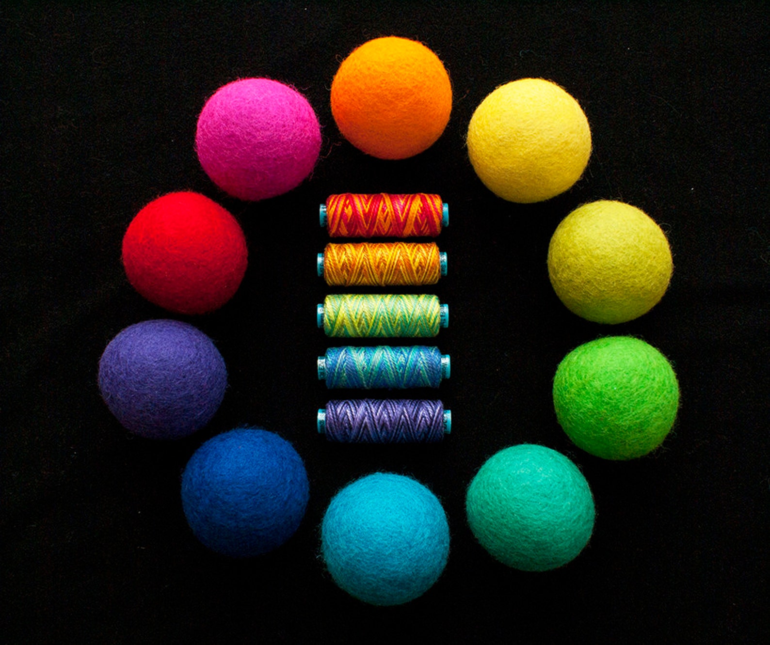 Felted Wool Balls (2.5" - for Woven Wheel Pincushions) - Etsy
