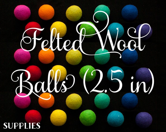 Felted Wool Balls (2.5" - for Woven Wheel Pincushions) - Etsy