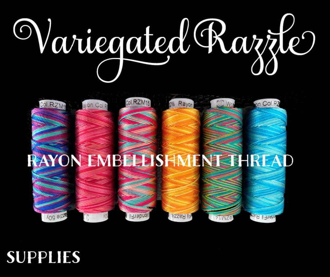 Variegated Razzle Rayon Thread for Embellishment - Etsy