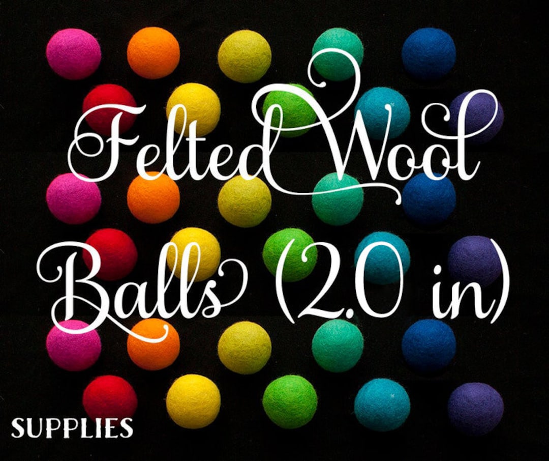 Felted Wool Balls (package of 10) - Etsy