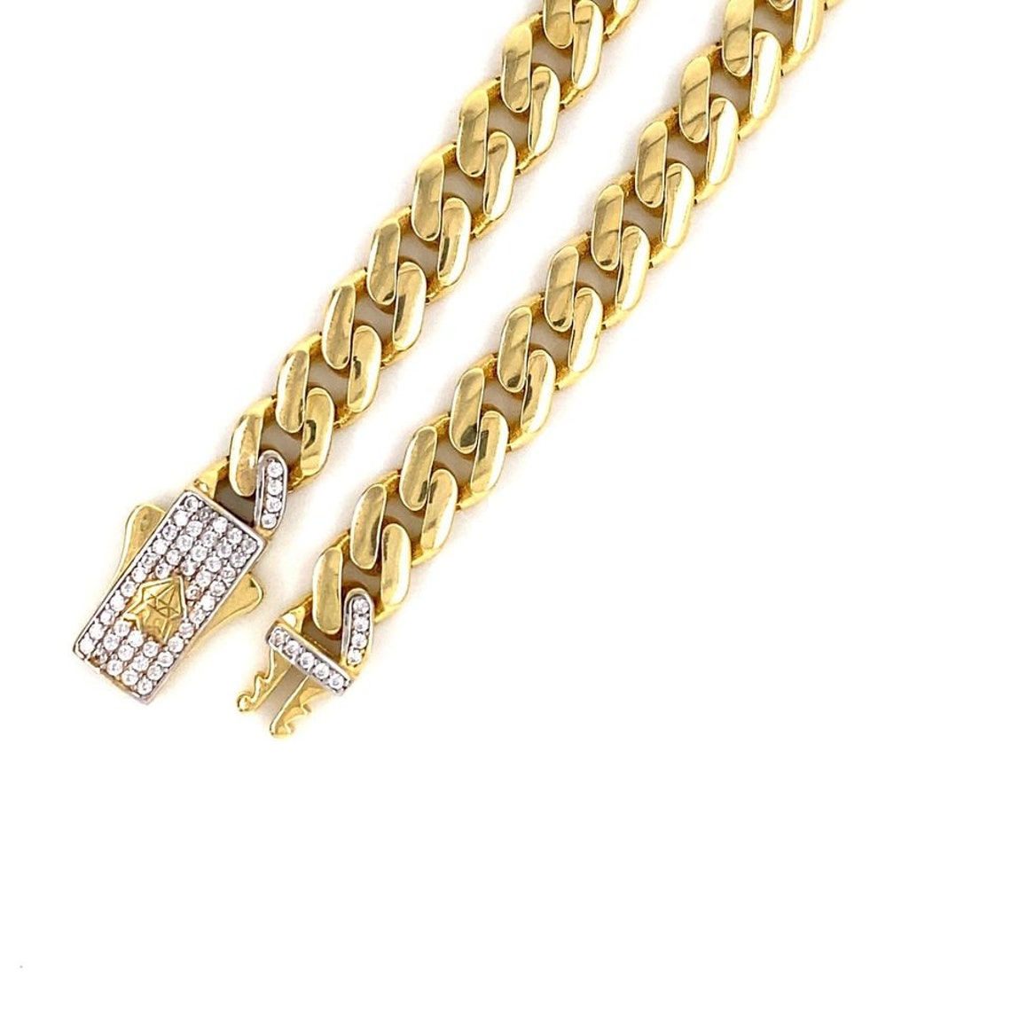 14K Yellow Gold Hollow Monaco Link Chain Necklace 41.1grams 21.5inches ...
