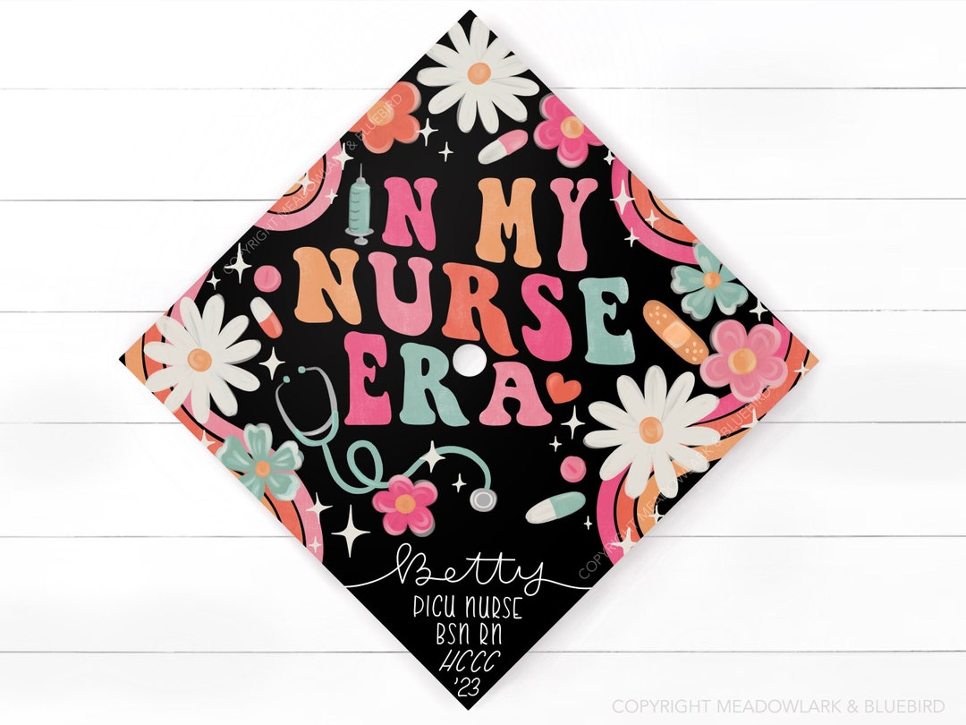 Nurse Graduation Cap Topper PRINTABLE Graduation Cap Topper Custom Grad ...