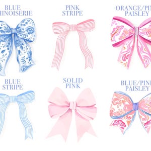 Custom Bow Name Print - Hand Illustrated Custom Dorm Decor - Preppy ...