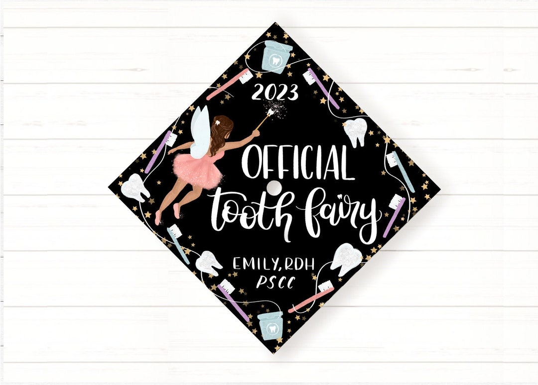 Dental Graduation Cap Topper - Customize Hair and Skin Tone - Custom ...