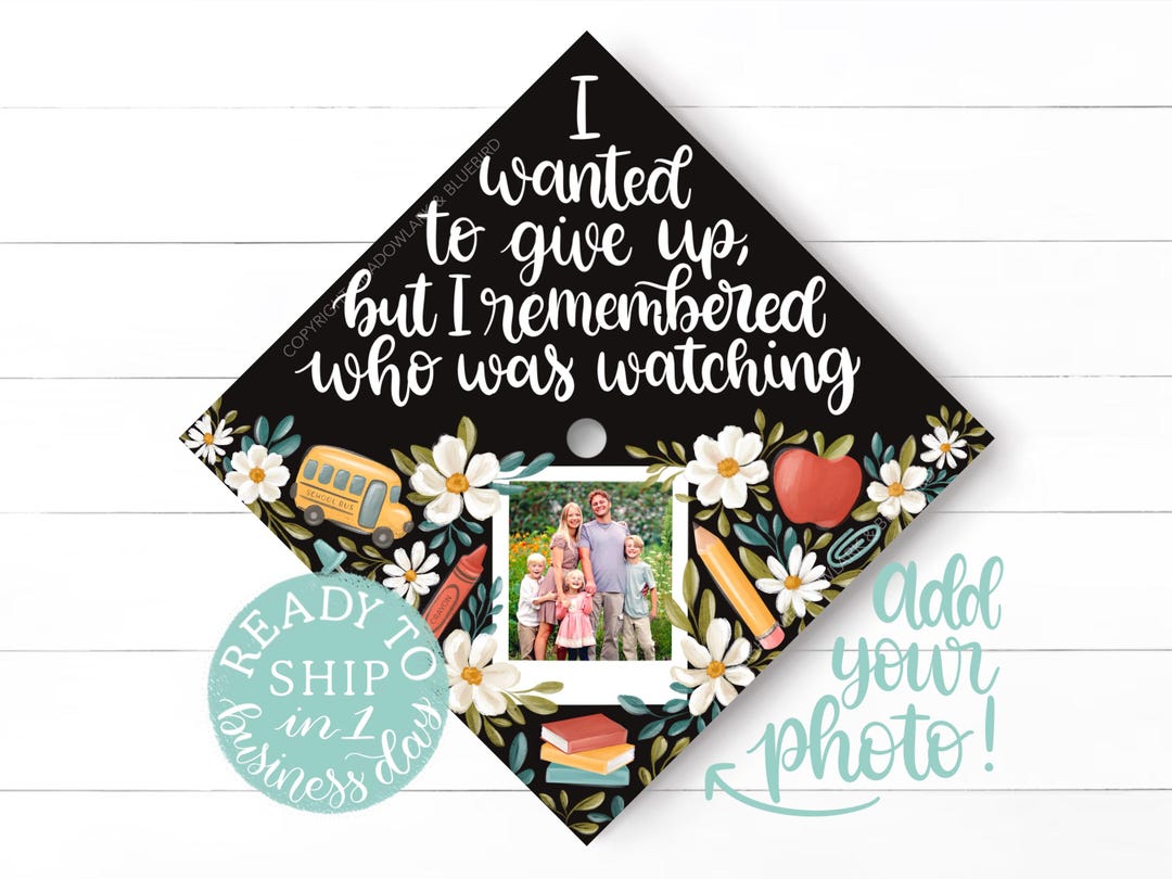 READY TO SHIP Photo Graduation Cap Topper - Your Photos Grad Cap ...