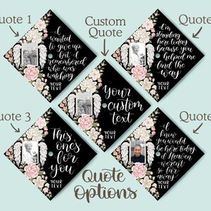 Custom Memorial Photo Graduation Cap Topper - Hand Lettered in Memory ...