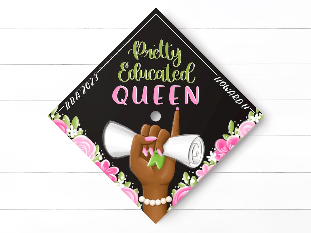 Graduation Cap Topper - Custom Quote Grad Cap Topper - Pretty Educated ...