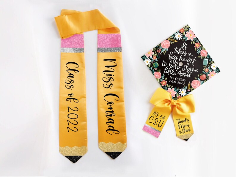 Teacher Graduation Stole Personalized Graduation Stole - Etsy