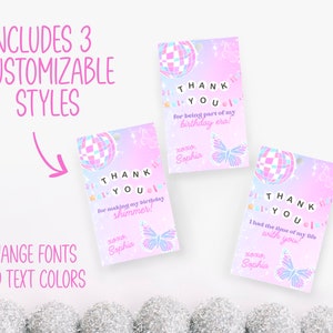 Thank You Friendship Bracelet Tags Printable - in My Birthday Era Favor ...