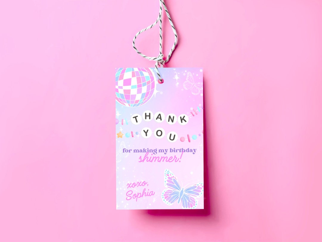Thank You Friendship Bracelet Tags Printable - in My Birthday Era Favor ...